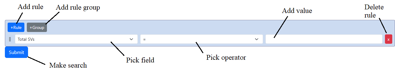 Add rule: click here to add another search rule